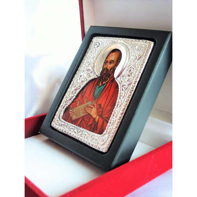 ICONO BIZANTINO DE PLATA DE SAN PABLO - Regalos Boga